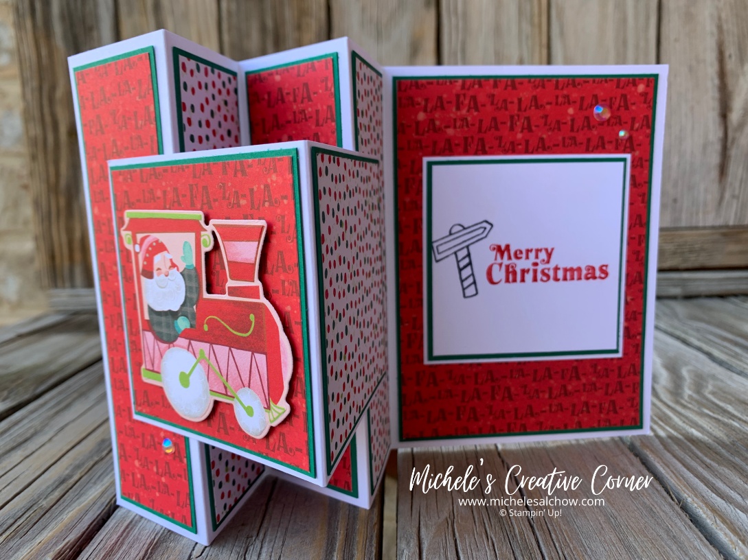 Accordion Fold Santa Express Card - michelesalchow